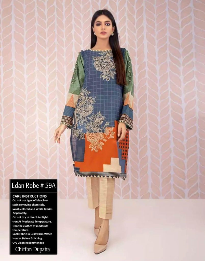 Buy Wholesale 3 Piece Edenrobe Lawn Suit Replica. Multi Colored!