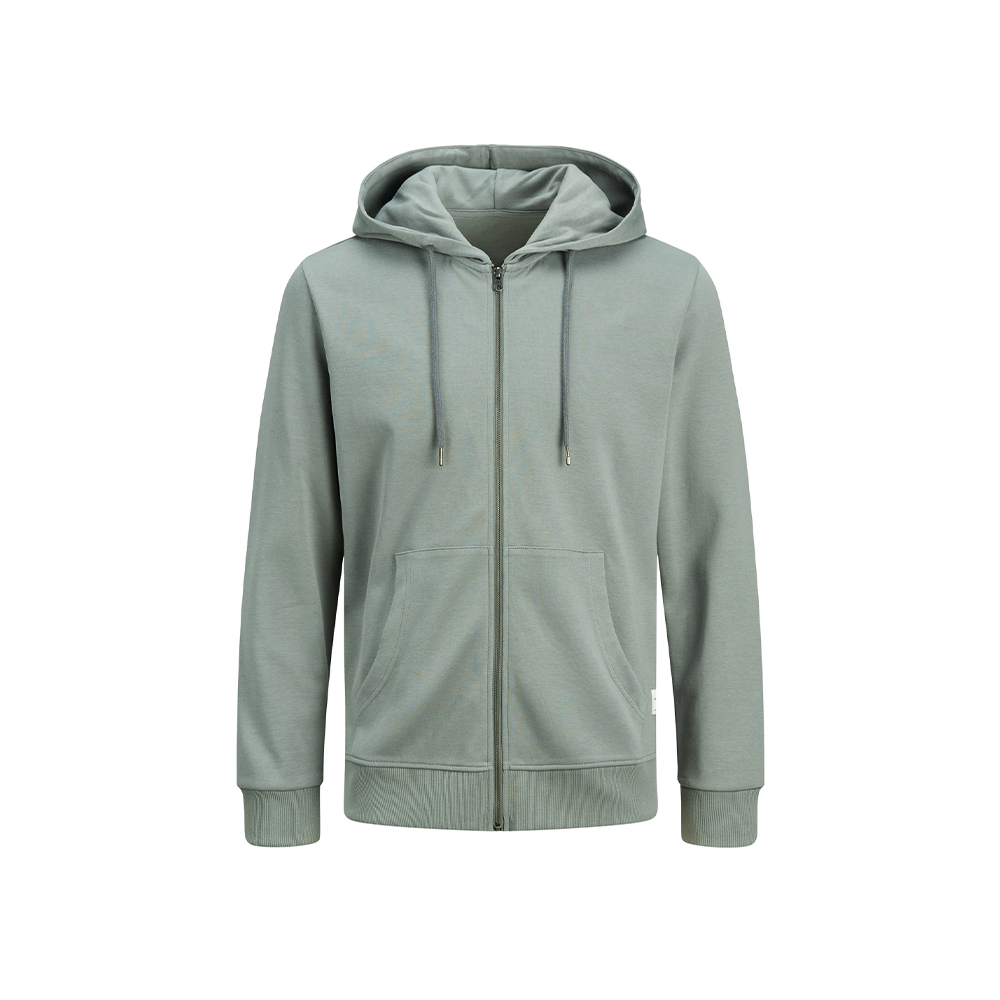 Sage Grey Zipper Hoodie Wholesale